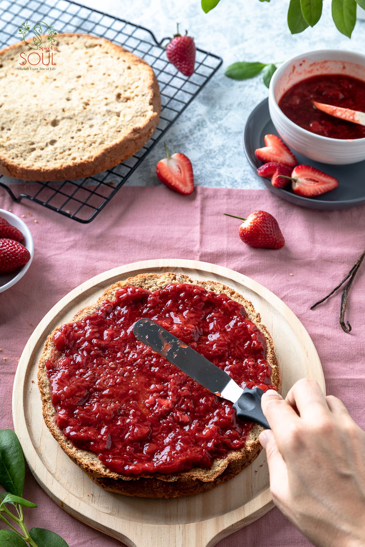 Gluten Free Genoise with Strawberry Coulis and Mascarpone Cream ...