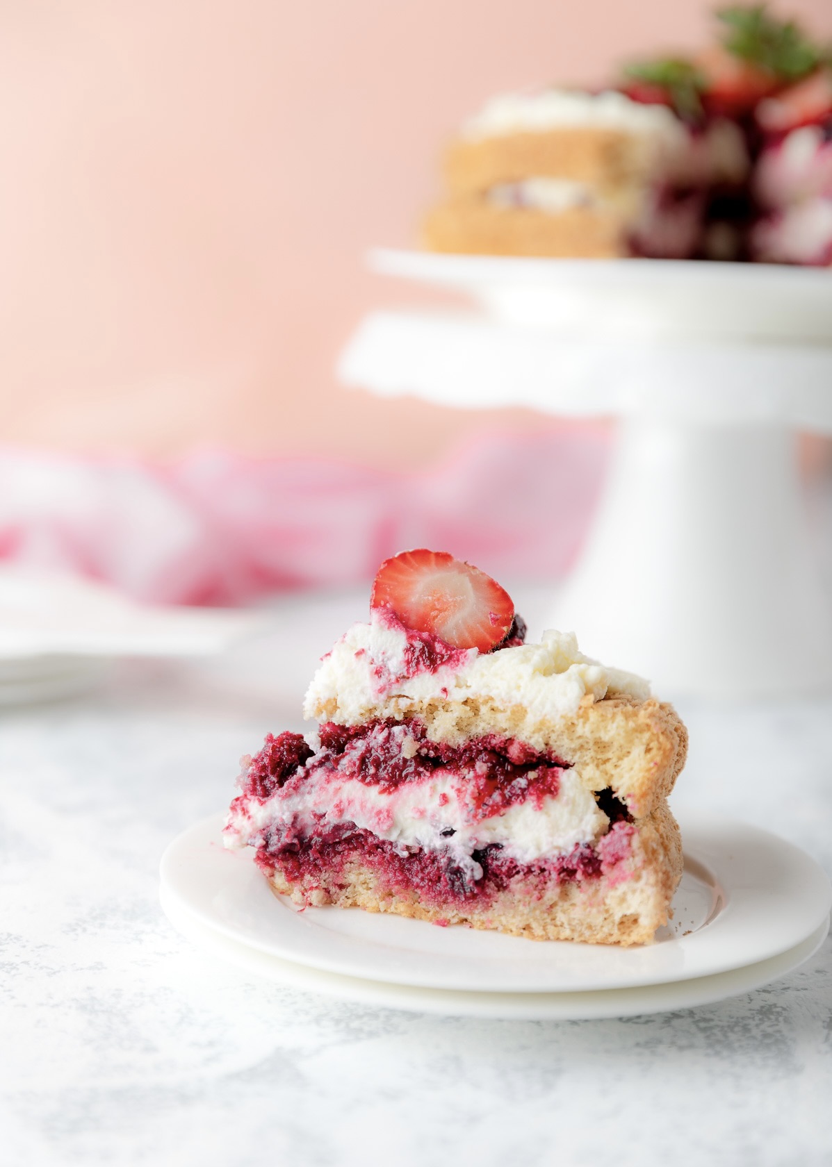 Gluten Free Genoise with Strawberry Coulis and Mascarpone Cream ...